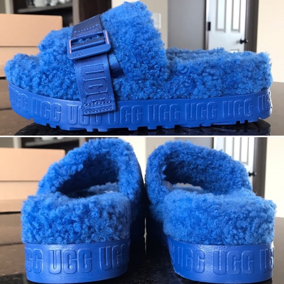 UGG | Shoes | New Ugg Fluffita Slipper Classic Blue Slip On Royal Blue ...